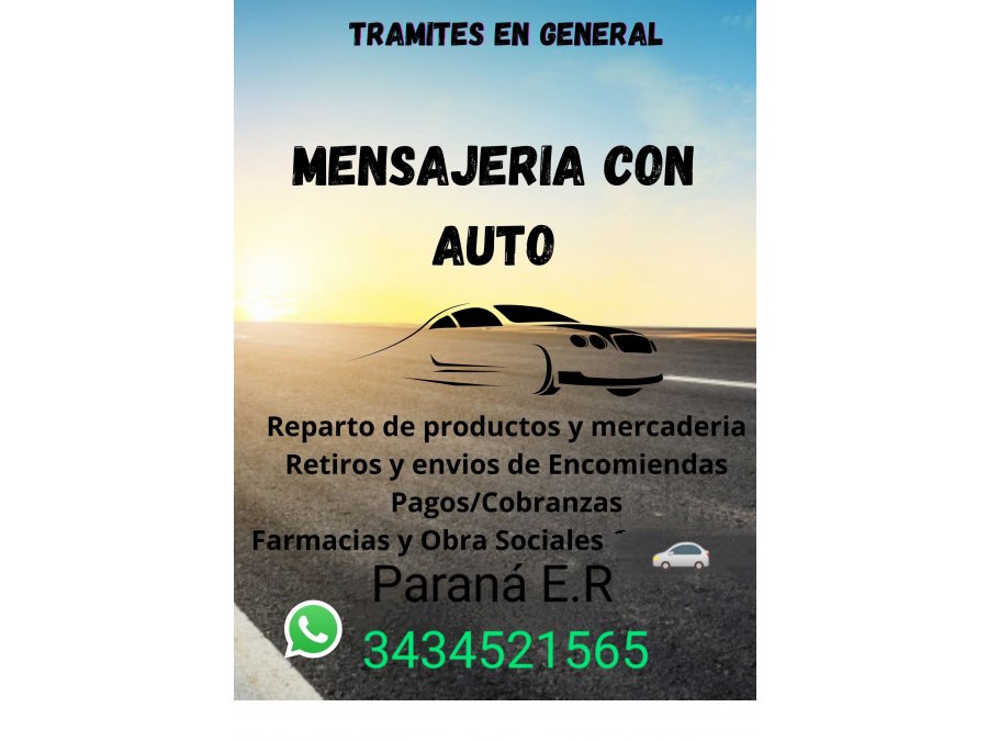 Mensajeria Y Reparto de Mercadería Con Auto - Clasionce | Fácil comprar, fácil vender